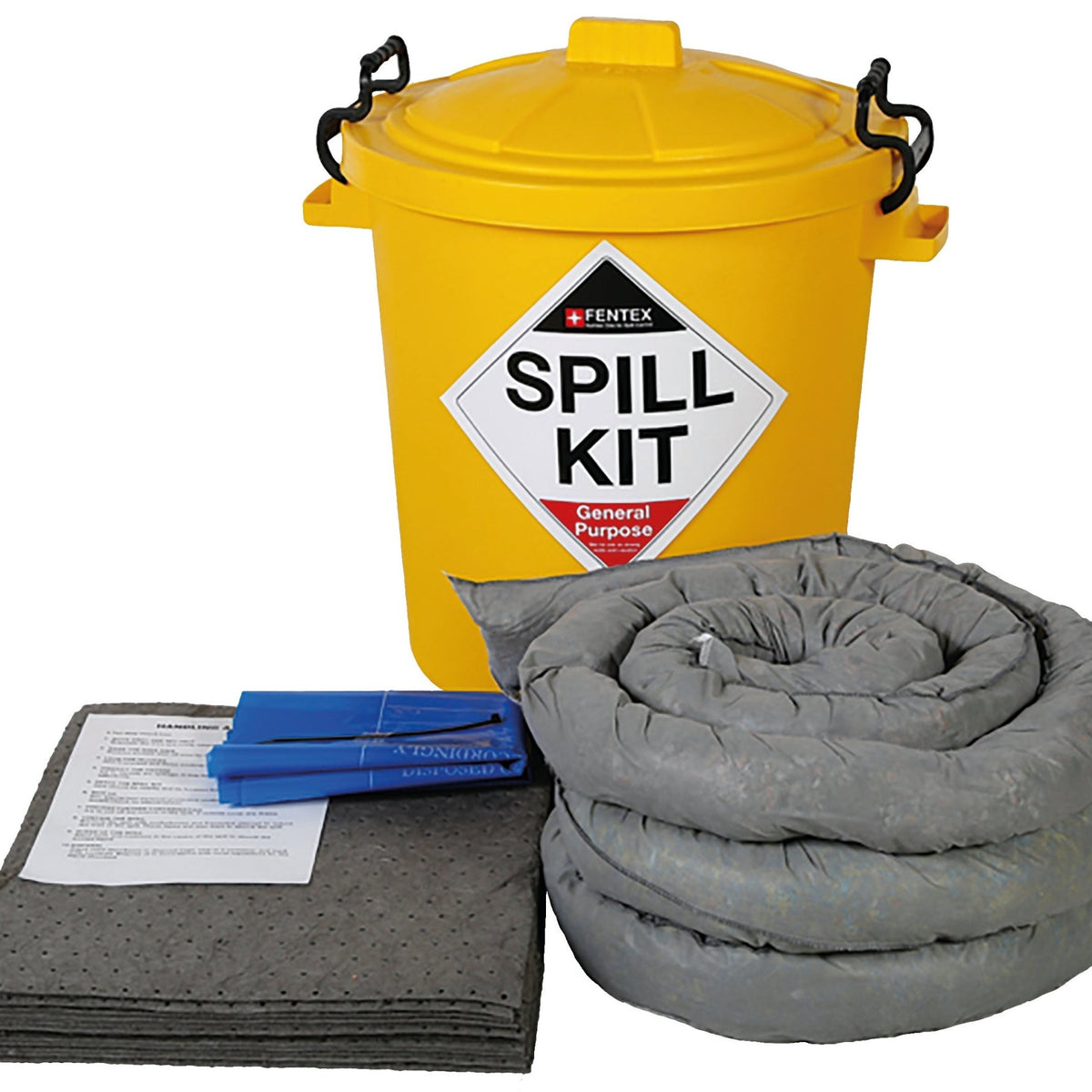 Hazkit Buy General Purpose Spill Kit in Yellow Lockable Drum - Treats ...