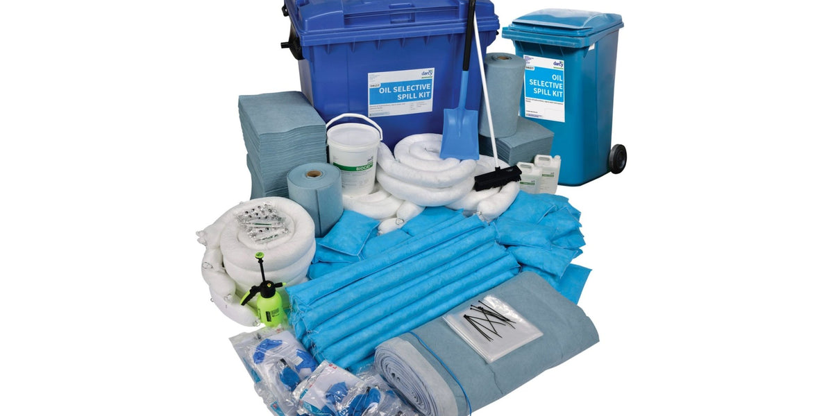 Marine Oil & Fuel Spill Kit SOPEP - 2 Wheeled Bins (1900L) — Hazkit